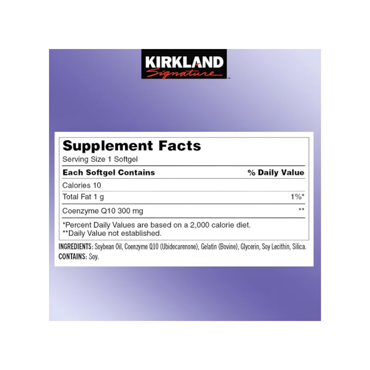 COQ10 de 300 MG x 100 SOFT – KIRKNLAND – Nutriperuvian